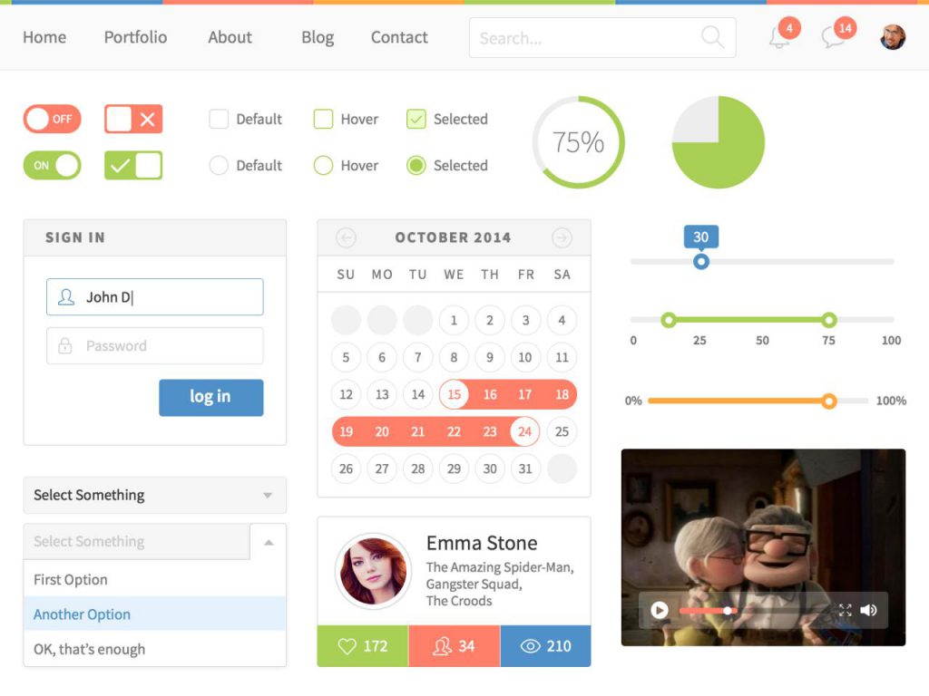 Colorful Minimal UI Kit PSD – Free Cracked Nulled Seo Softwares